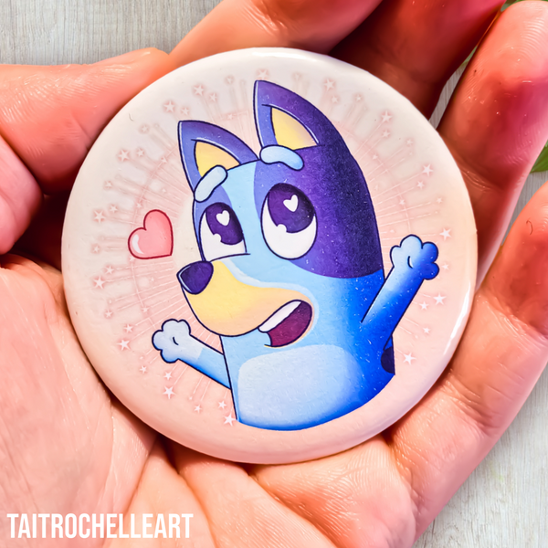 Bluey Badge – Tait Rochelle Art